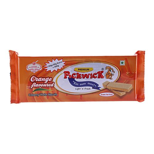 Buy Pickwick Premium Creamy Wafer Biscuits - Orange Online at Best ...