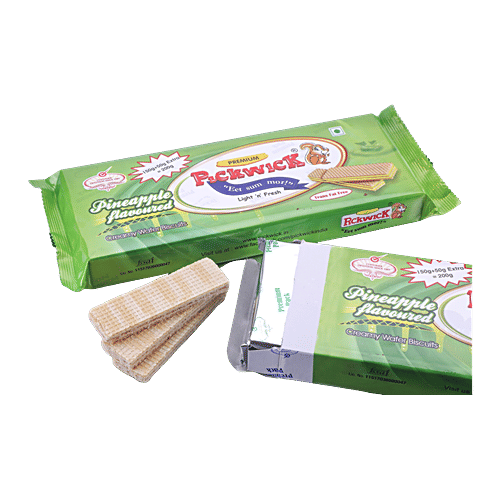 Buy Pickwick Premium Creamy Wafer Biscuits - Pineapple Online at Best ...