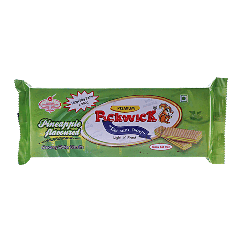 Buy Pickwick Premium Creamy Wafer Biscuits - Pineapple Online at Best ...