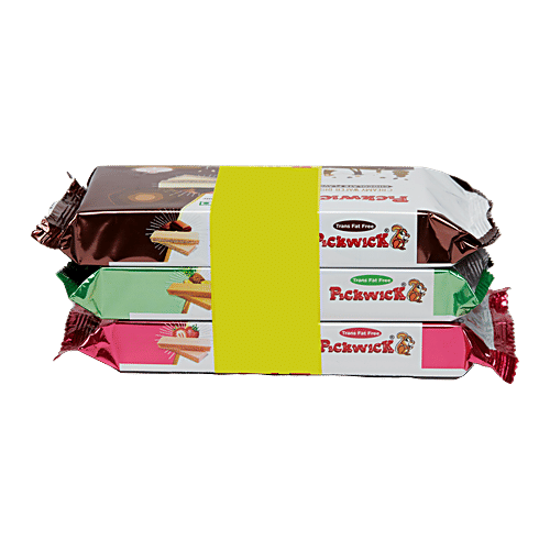 Pickwick Creamy Wafer Biscuits Combo - Chocolate, Pineapple ...
