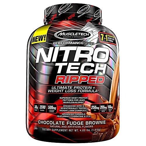 Buy MuscleTech Whey Protein - Ripped, Nitrotech, Chocolate Fudge ...