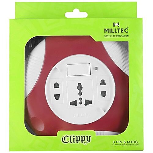 Buy Milltec Clippy 3 Pin Extension Box With 5 Meter Wire 1087 Online at ...