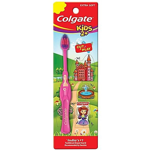 Buy Colgate Toothbrush - Kids 2+, Cut & Play With Hygiene Caps Online ...