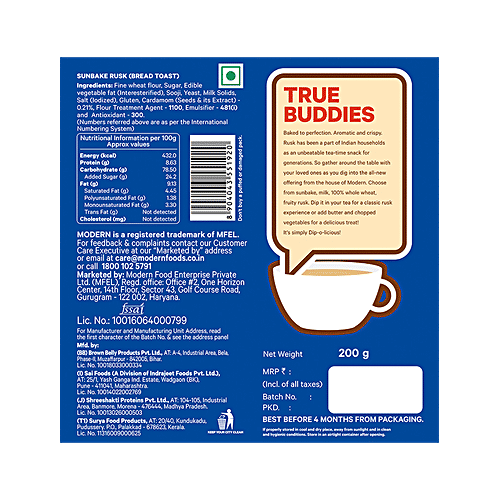 Buy Modern Sunbake Rusk Online at Best Price of Rs 30 - bigbasket