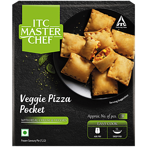 Buy ITC Master Chef Veggie Pizza Pocket - Veg Frozen Snack, Ready To ...