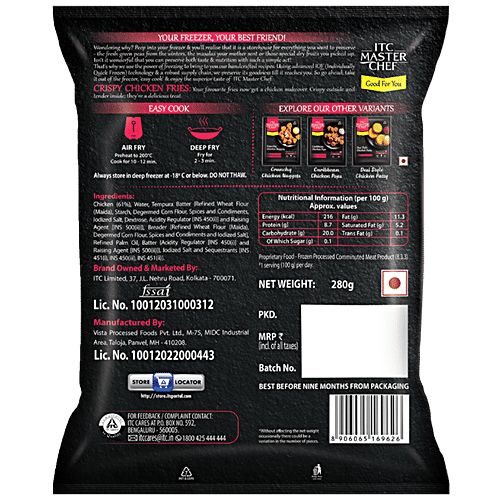 Buy ITC Master Chef Crispy Chicken Fries - Non-Veg Frozen Snack, Ready ...