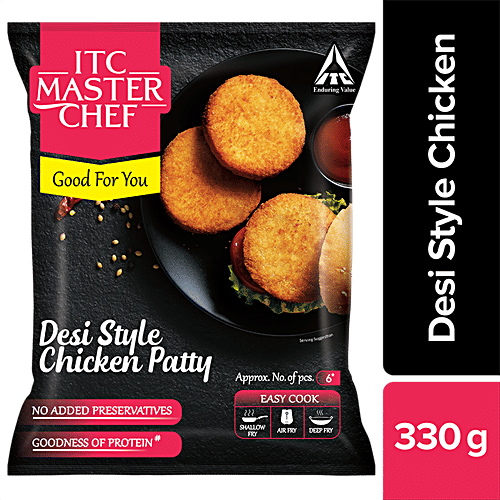 Buy ITC Master Chef Desi Style Chicken Patty - Non-Veg Frozen Snack ...