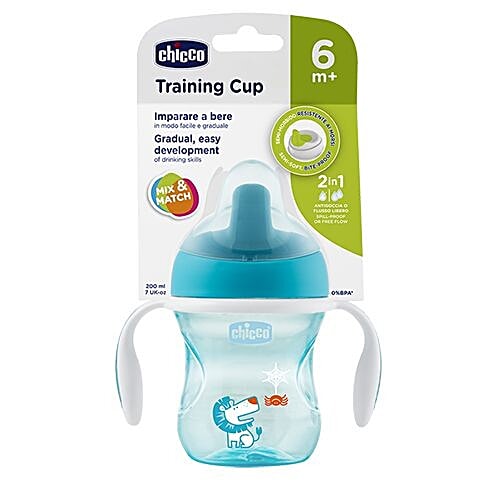 Buy Chicco Baby Water/Milk/Juice Sipper Cup - Light Blue, 6m+ Online at ...
