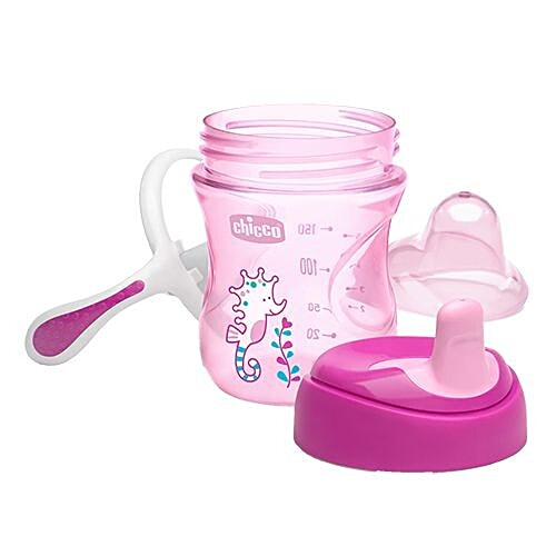 Buy Chicco Baby Water/Milk/Juice Sipper Cup - Pink, 6m+ Online at Best ...