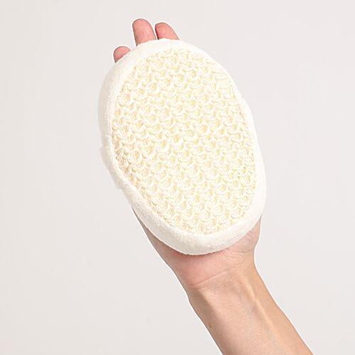 Buy BB Home Loofah/Sponge Scrubber/Body Bath - With hand band, Cream ...