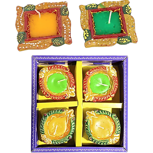 Buy Diyaz Wax Diya - Assorted Colour, ED124B Online at Best Price of Rs ...