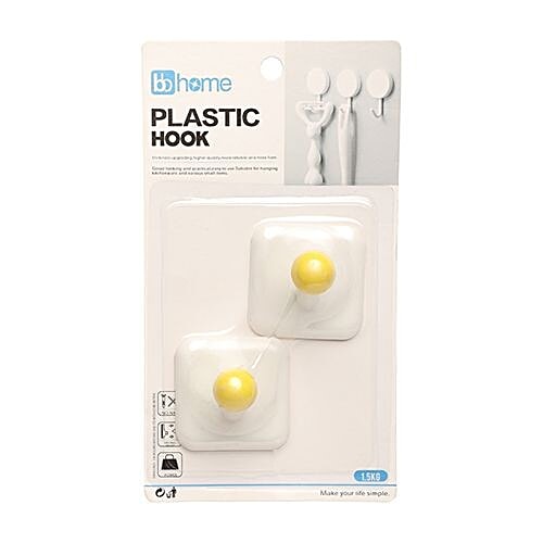 Buy BB Home Plastic Hook/Hanger Self Adhesive/Stickable - BH 060 Online ...
