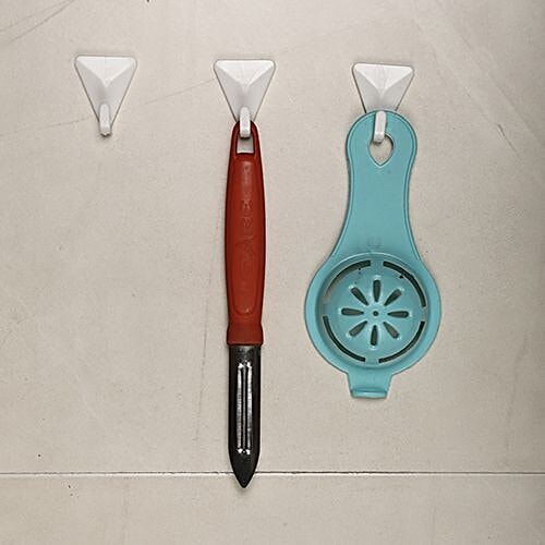 Buy BB Home Plastic Hook/Hanger Self Adhesive/Stickable - Triangle, BH ...