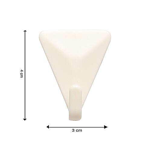 Buy BB Home Plastic Hook - Self Adhesive/Stickable, Triangle Shape ...