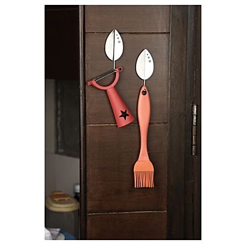 Buy BB Home Steel Hook/Hanger Self Adhesive/Stickable - Leaf Shaped, BH ...