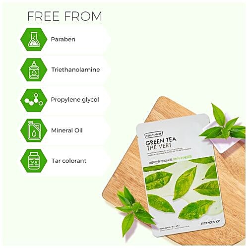 Buy The Face Shop Real Nature Green Tea Face Mask - with Green Tea ...