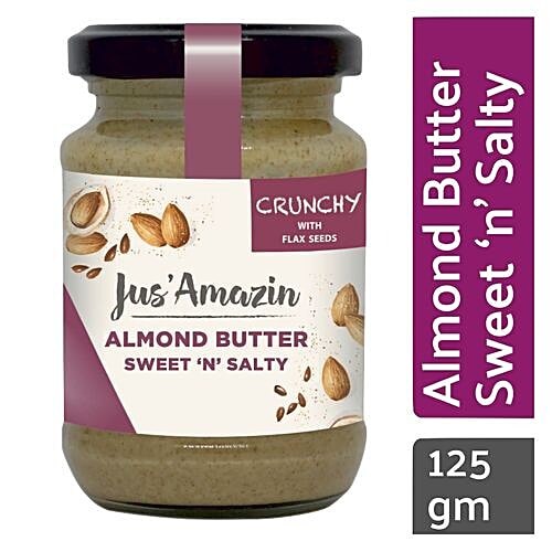 Buy Jus Amazin Crunchy Sweet 'N' Salty Almond Butter with Flax Seeds ...