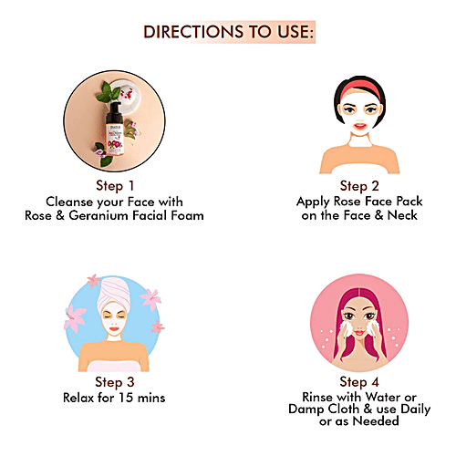 Buy INATUR Rose Face Pack - Almond Oil & Aloe Vera, All Skin Types ...