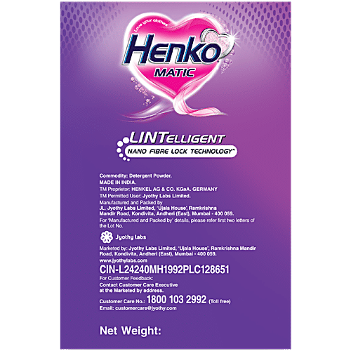 Buy Henko Matic Lintelligent Detergent Powder - Top Load Online at Best ...