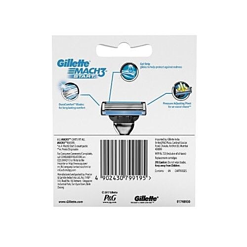 Buy Gillette Mach3 - Start Mens Razor Blades, Cartridge Online at Best ...