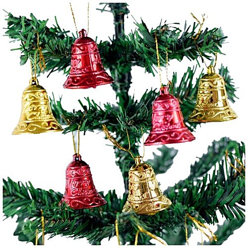 Buy DP Christmas Decorative Hanging Bells - Gold & Red, BB1140 Online ...