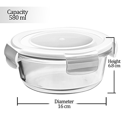 Buy Treo Glass Round Store Fresh Storage Container Online at Best Price ...