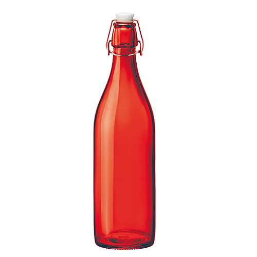 Buy Treo Glass Bottle With Clip Lid - Red, Transparent Online at Best ...