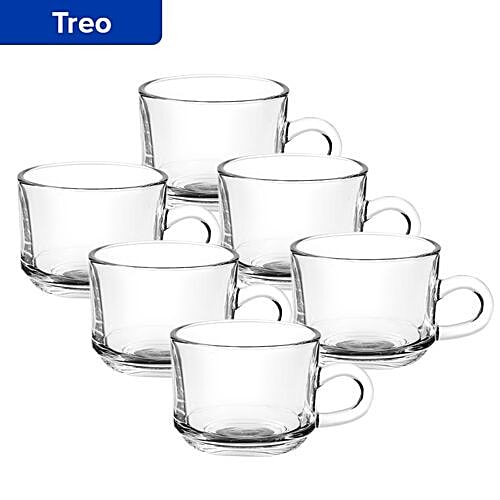 Buy Treo Glass Cups & Saucer Bistro - Elect Gift Set Online at Best ...