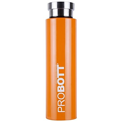 Buy Probott Stainless Steel Vacuum Bottle With Steel Cap - Orange ...