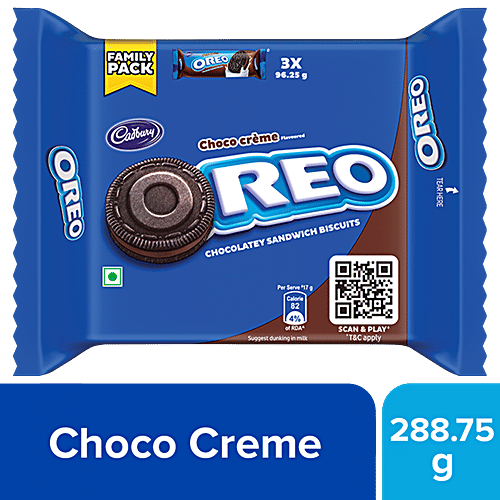 Buy Cadbury Oreo Chocolate Flavour Creme Sandwich Biscuit Online at ...