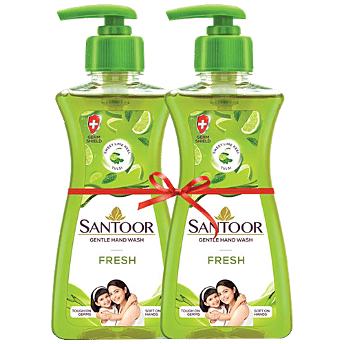 Buy Santoor Gentle Handwash - Fresh Sweet Lime Peel & Tulsi Online at ...