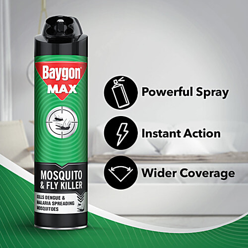 Buy Baygon Max Mosquito & Fly Killer Spray - Double Nozzle Online at ...