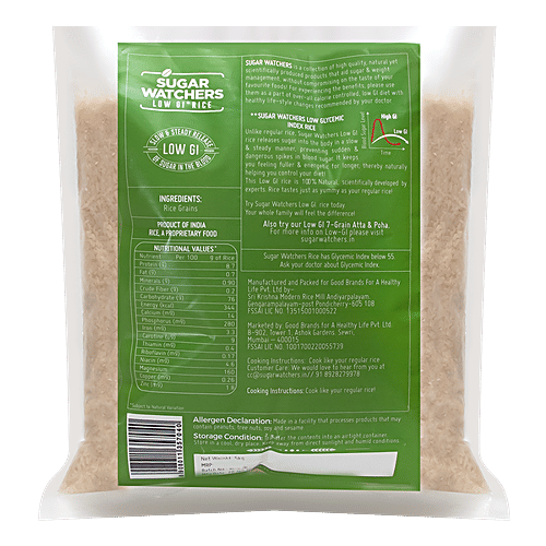 Buy Sugar Watchers Low GI Rice | Diabetic Friendly White Rice | US FDA ...