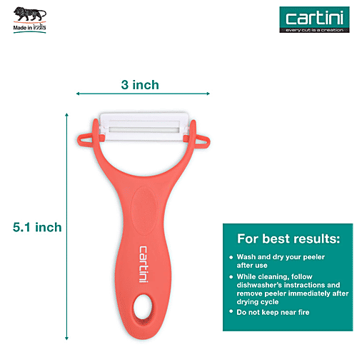 Buy Cartini by Godrej Stainless Steel Peeler With Red Handle Online at ...