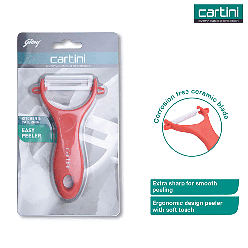 Buy Cartini by Godrej Stainless Steel Peeler With Red Handle Online at ...