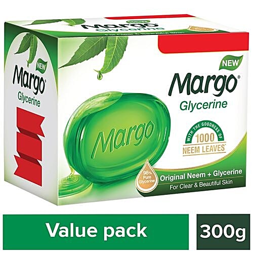 Buy Margo Original Neem + Glycerine Soap, For Clear & Beautiful Skin ...