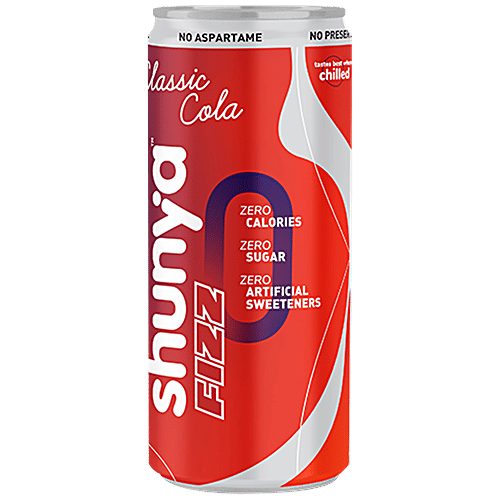 Buy Shunya Fizz Classic Cola - Guilt-Free Soft Drink With Zero Sugar ...