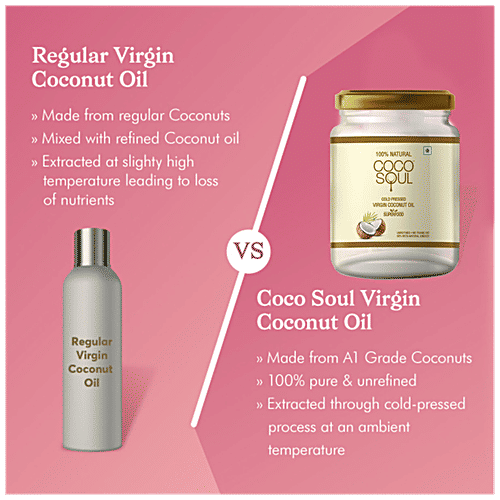 Buy Coco Soul Cold Pressed Natural Virgin Coconut Oil Online at Best ...