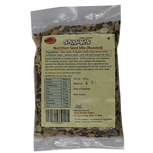 Buy Snackis Nutrition Seed Mix - Roasted Online at Best Price of Rs 90 ...