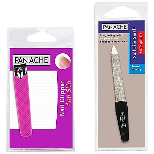 Buy Panache Combo - Anti-Skid Nail Clipper & Nail File, Small, Colour ...
