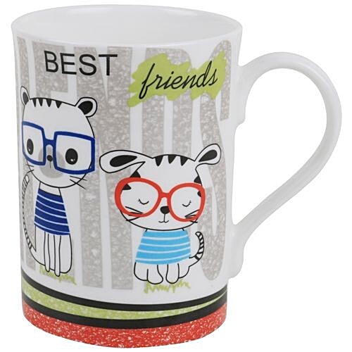Buy BP Bharat Chai/Milk/Coffee Bonechina Best Friends Gray Mug Online ...