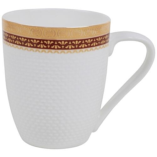 Buy BP Bharat Chai/Milk/Coffee Bonechina White Mug - With Self Design ...