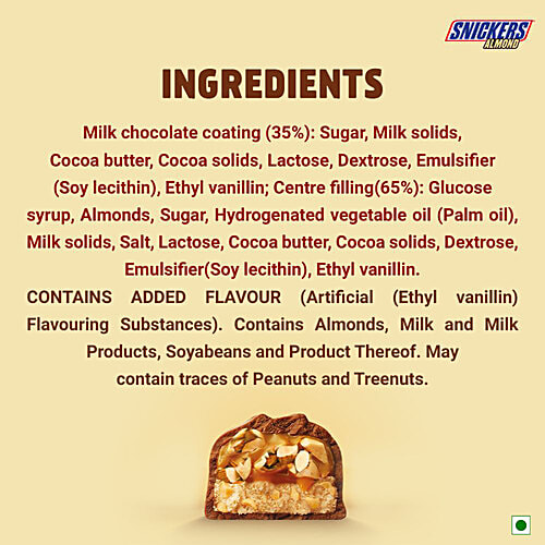 Buy Snickers Almond Filled Chocolate Bar Online at Best Price of Rs 50 ...