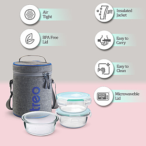 Buy Treo All Fresh Borosilicate Glass Tiffin/Lunch Box Online at Best ...