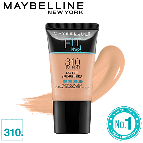 Buy Maybelline New York Fit Me Matte+Poreless Liquid Foundation - 310 ...