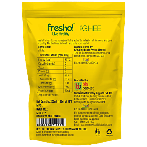 Buy Fresho Pure Ghee Online at Best Price of Rs 145 - bigbasket