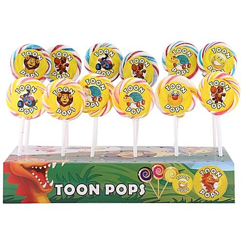 Buy Toonpops SwirlPops Round Shape 2.5 Dia With Cartoon Stickers Online ...