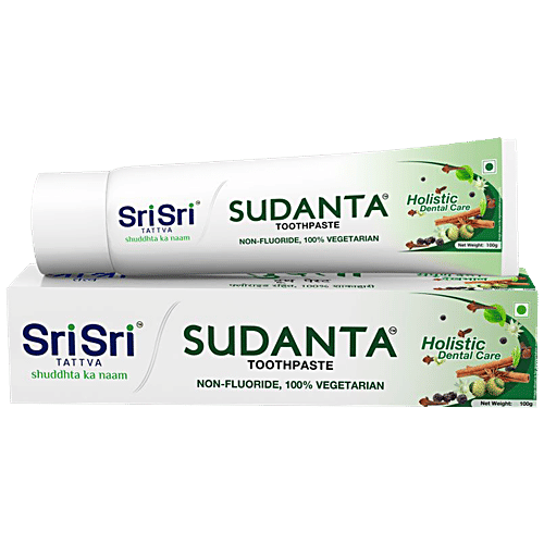 Buy Sri Sri Tattva Sudanta Herbal Toothpaste 100g - All Natural ...