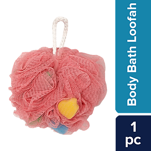 Buy bb home Body Bath Loofah Scrubber- Hangable, Pink Online at Best ...