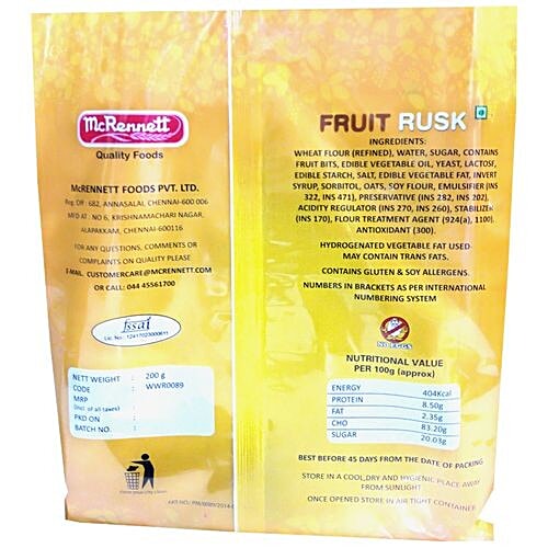 Buy Mcrennett Fruit Rusk Online at Best Price - bigbasket